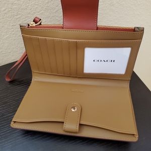 Coach | Bags | Coach Tech Wallet In Signature Canvas With Wild ...